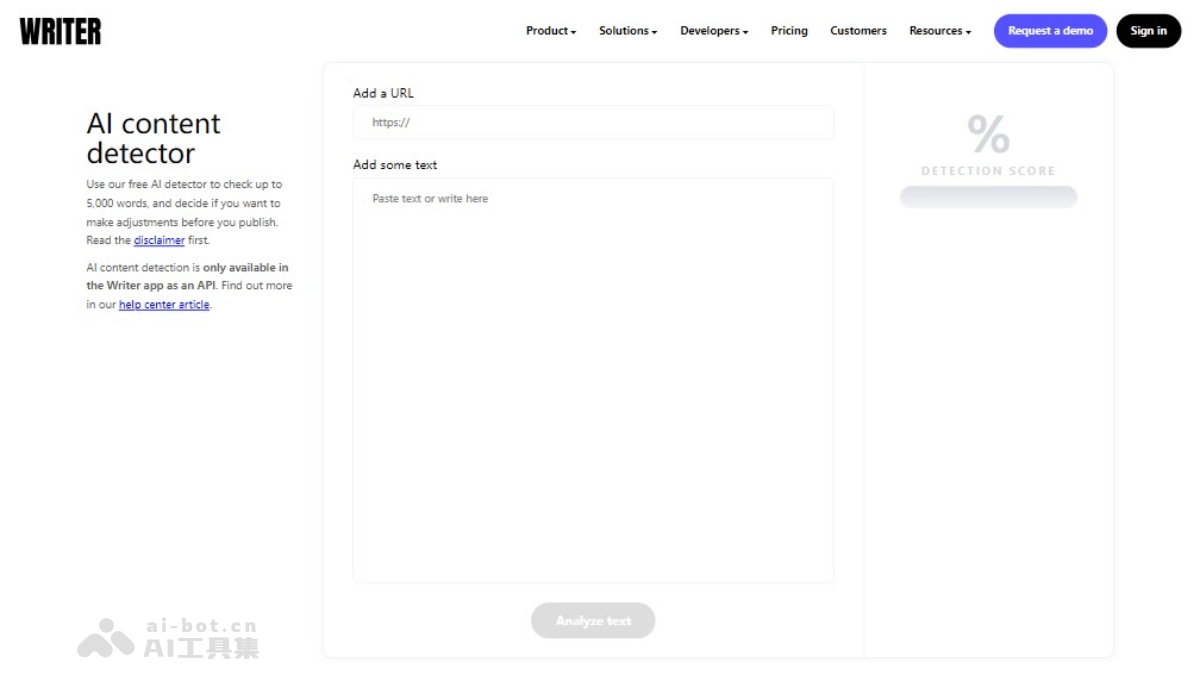 AI content detector | ChatGPT detector & AI checker for GPT-4 - WRITER