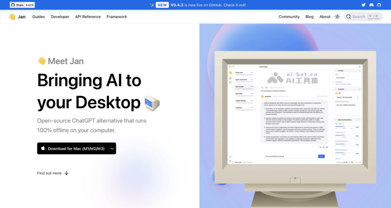 Jan: Open source ChatGPT-alternative that runs 100% offline - Jan